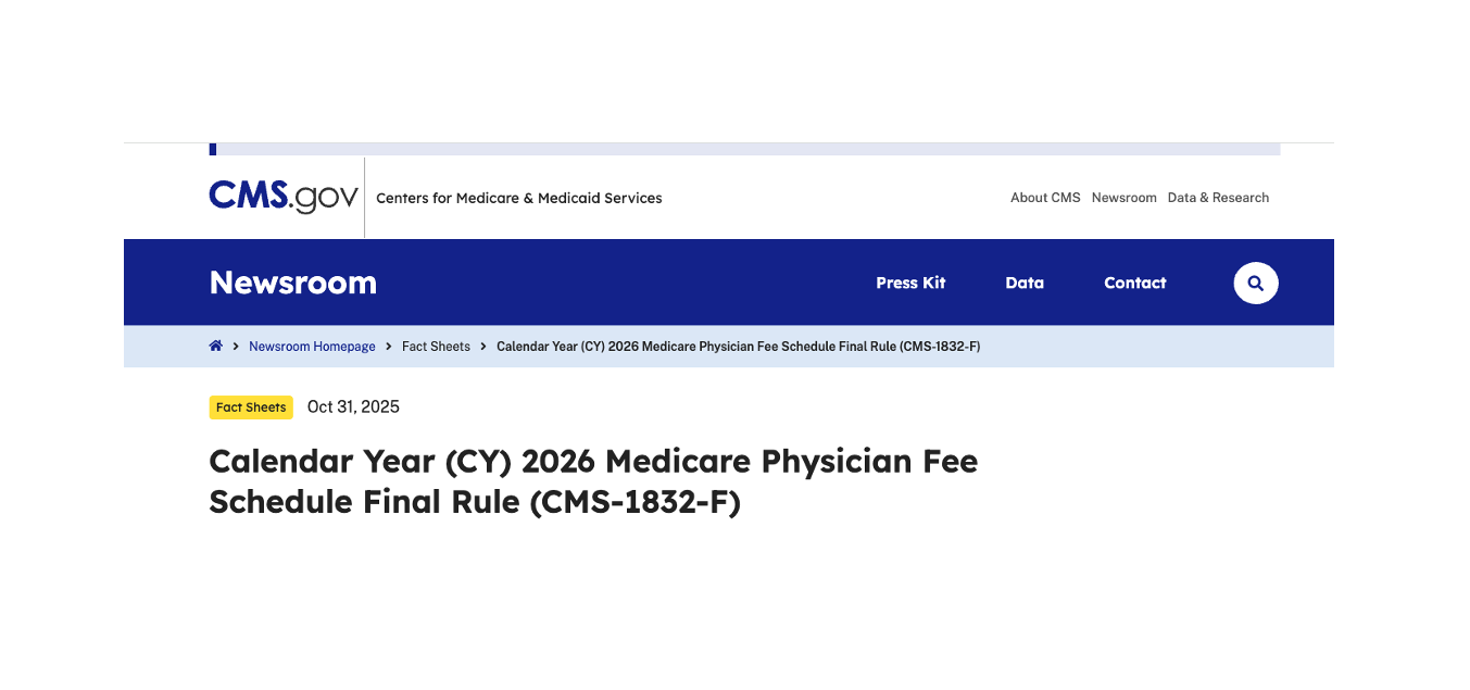 CMS 2026 Final Rule: What Orthopedic Practices Need to Know About New ...